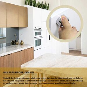 Kitchen Towel Hook Holder, Self Adhesive Wall Dish Towel Hook, Wall Mount Towel Hanger for Bathroom, Wall, Cabinet, Garage, Kitchen and Home - No Drilling Required