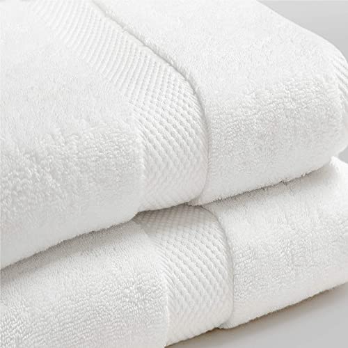 BEDSURE White Bath Towels Set for Bathroom - 2 Bath Towels, 2 Hand Towels, 6 Washcloths, Cotton Hotel Quality Absorbent 10 Pack Bath Linen Towel Sets