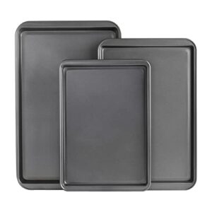 goodcook nonstick steel 3-piece cookie sheet set