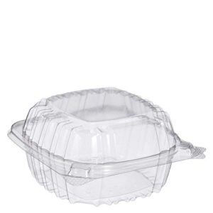 DART C57PST1 - 6" Clear Seal Hinged-Lid Plastic Containers, Clear, 500/Carton