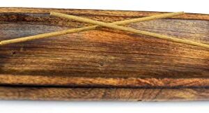 Kaizen Casa Incense Burner Stick Holder Ash Catcher Wooden Handmade Modern Gift Wood Home Decor Size 11 X 4 X 1.2Inches