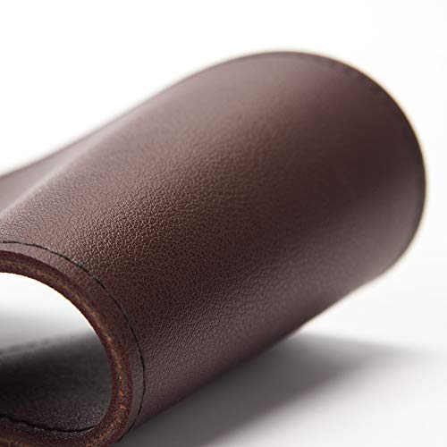 PU Leather Meat Cleaver Sheath, Waterproof Wide Knife Protectors, Durable Butcher Chef Knife Edge Guards, Heavy Duty Cleaver Covers (Dark Brown -PU Leather)