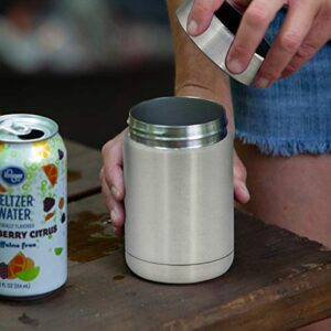 Tahoe Trails Stainless Steel 12oz Vacuum Insulated Can and Bottle Cooler | Double Wall Can Cooler For Cans and Bottles | Copper Plated Can Chiller and Metal Cooler| Stainless Steel