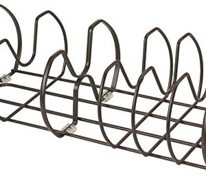 DecoBros Kitchen Cabinet Pot and Lid Holder Organizer, Bronze