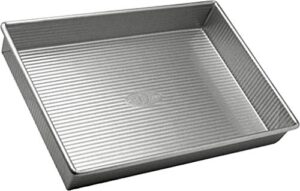 usa pan bakeware rectangular cake pan, 9 x 13 inch, nonstick & quick release coating, made in the usa from aluminized steel