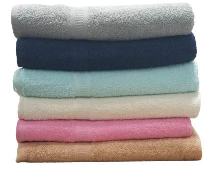 ECO Towels 6-Pack Bath Towels - Extra-Absorbent - 100% Cotton - 27" x 54" - Towels for Bathroom - Extra Large Bath Towel Shower Towels