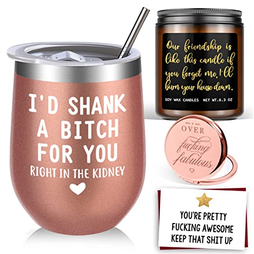 Birthday Gifts for Women Best Friends, Friendship Gifts for Women BFF Gifts Birthday Gifts for Friends Female, Sister Gifts from Sister Lavender Scented Candles Funny Gifts for Women, Her, Friends…