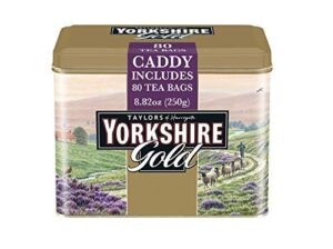 taylors of harrogate yorkshire gold tin, 80 teabags.