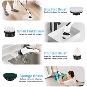 Electric Spin Scrubber, LOSUY Cordless Cleaning Brush with 7 Replaceable Drill Brush Heads and 54 Inch Adjustable Extension Arm, Power Shower Scrubber for Bathroom, Kitchen, Floor, Tile, Tub