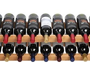 Finnhomy 18-Bottle Stackable Natural Bamboo Wine Display and Storage Rack