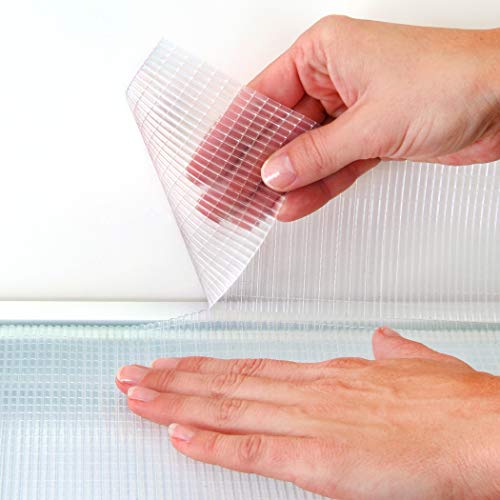 Con-Tact Brand Adhesive Zip-N-Fit Solid Grip Drawer and Shelf Non-Slip Liner, 18" x 4', Ribbed Clear, 6 Count