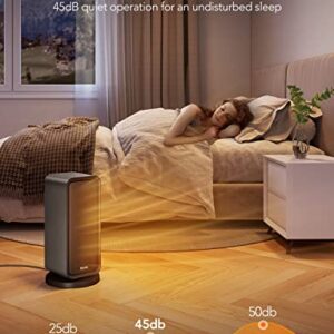 Govee Space Heater, Smart Electric Space Heater with Thermostat, Wi-Fi & Bluetooth App Control, Works with Alexa & Google Assistant, 1500W Ceramic Heater for Bedroom, Indoors, Office, Living Room