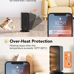 Govee Space Heater, Smart Electric Space Heater with Thermostat, Wi-Fi & Bluetooth App Control, Works with Alexa & Google Assistant, 1500W Ceramic Heater for Bedroom, Indoors, Office, Living Room