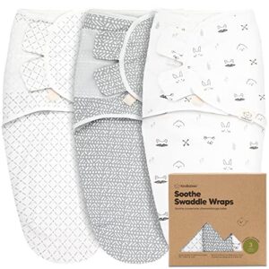 3-pack organic baby swaddle sleep sacks – newborn swaddle sack – ergonomic baby swaddles 0-3 months – baby sleep sack – baby swaddle blanket wrap – baby swaddle sack – baby swaddle wrap (nordic)