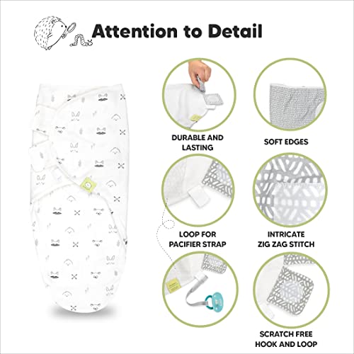 3-Pack Organic Baby Swaddle Sleep Sacks - Newborn Swaddle Sack - Ergonomic Baby Swaddles 0-3 Months - Baby Sleep Sack - Baby Swaddle Blanket Wrap - Baby Swaddle Sack - Baby Swaddle Wrap (Nordic)