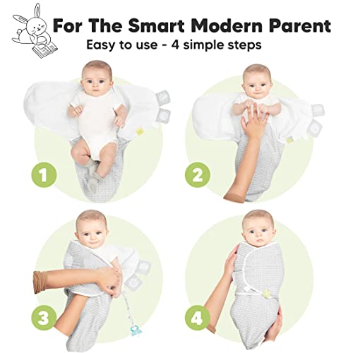 3-Pack Organic Baby Swaddle Sleep Sacks - Newborn Swaddle Sack - Ergonomic Baby Swaddles 0-3 Months - Baby Sleep Sack - Baby Swaddle Blanket Wrap - Baby Swaddle Sack - Baby Swaddle Wrap (Nordic)