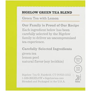 Bigelow Green Tea with Lemon, Caffeinated, 20 Count (Pack of 6), 120 Total Tea Bags