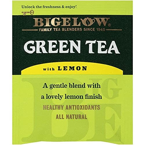 Bigelow Green Tea with Lemon, Caffeinated, 20 Count (Pack of 6), 120 Total Tea Bags