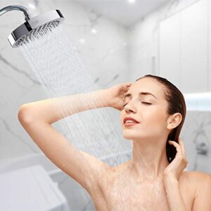 GURIN Shower Head High Pressure Rain, Luxury Bathroom Showerhead with Chrome Plated Finish, Adjustable Angles, Anti-Clogging Silicone Nozzles (2.5 GPM)