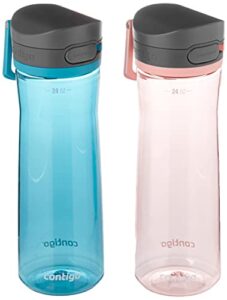 contigo 2144909 water bottle, 24oz, juniper & pink lemonade