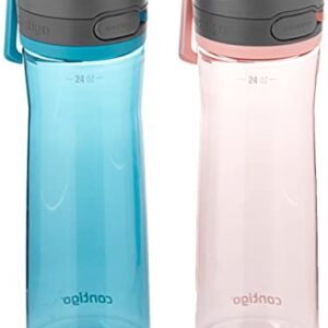 Contigo 2144909 Water Bottle, 24oz, Juniper & Pink Lemonade