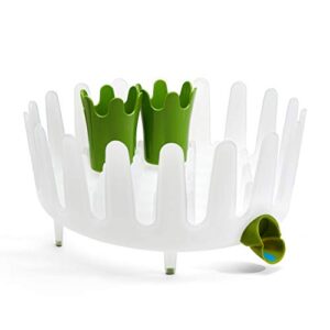 chef’n 401-281-004 dishgarden dish rack, 14 x 13.25 x 6.5 inches, white/green