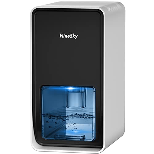 NineSky Dehumidifier, (350 sq.ft) 40 OZ Dehumidifiers for Bathroom, Bedroom, Dehumidifier with Auto Shut Off Function, Two Working Modes and 7 Colors LED Light