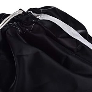 Shoulder Strap Laundry Bag - Drawstring Locking Closure, Durable Nylon Material, Large Capacity, Heavy Duty Stitching, Hands Free Carrying, Perfect for Laundromat or College Dorm. (Black | 30" x 40")