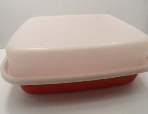 vintage tupperware season serve marinade keeper container ~ paprika