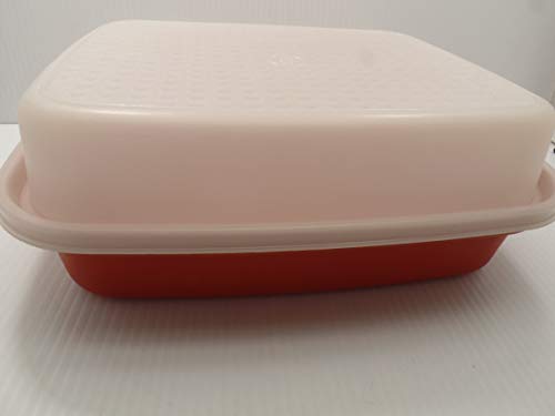 Vintage Tupperware Season Serve Marinade Keeper Container ~ Paprika