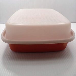 Vintage Tupperware Season Serve Marinade Keeper Container ~ Paprika