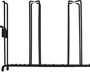 San Jamar C8005WFS Steel Cup and Lid Wire Organizer with Caddy and 5 Stacks, Black