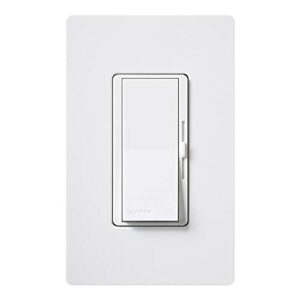 Lutron Diva LED+ Dimmer Switch for Dimmable LED, Halogen and Incandescent Bulbs, Single-Pole or 3-Way, DVCL-153P-WH, White