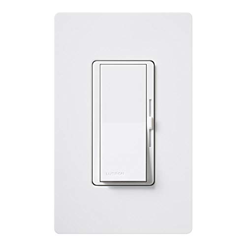 Lutron Diva LED+ Dimmer Switch for Dimmable LED, Halogen and Incandescent Bulbs, Single-Pole or 3-Way, DVCL-153P-WH, White