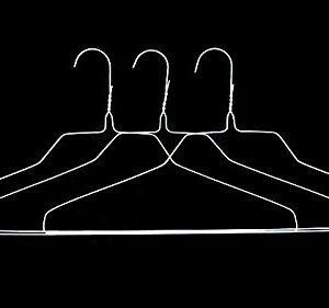 100 White Wire Hangers 18" Standard White Clothes Hangers (100, White)