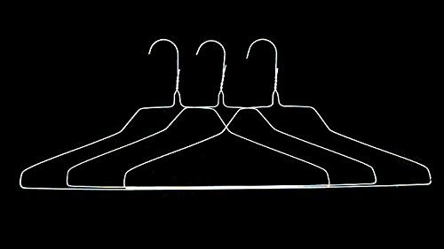 100 White Wire Hangers 18" Standard White Clothes Hangers (100, White)