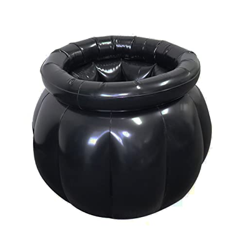 GIFTEXPRESS 22x18 Inch Large Inflatable Halloween Cauldron Drink Cooler, Beverage Holder, Candy Cauldron Kettles, Witch’s Cauldron, Party Decoration