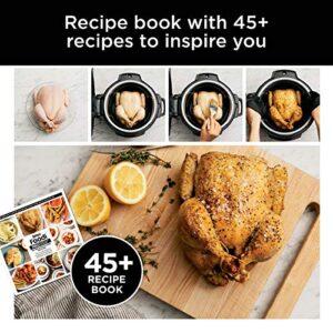 Ninja FD302 Foodi 11-in-1 Pro 6.5 qt. Pressure Cooker & Air Fryer that Steams, Slow Cooks, Sears, Sautés, Dehydrates & More, with 4.6 qt. Crisper Plate, Nesting Broil Rack & Recipe Book, Silver/Black