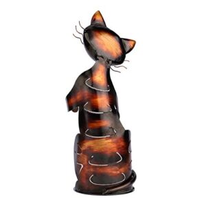 Ailgely Cat Shaped Wine Holder, Cat Wine Bottle Holder, Tabletop Decor Wine Rack, Metal Sculpture Wine Stand, Crafts Ornament for Home Kitchen