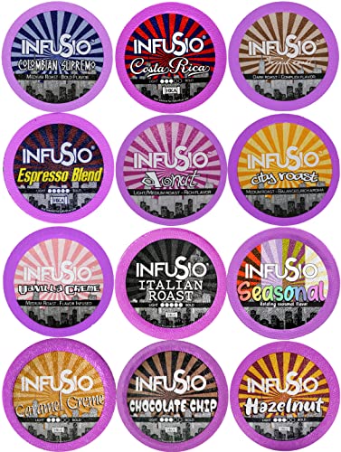 96 Count Variety (12 Amazing Blends), Single serve Coffee Pods for Keurig K Cup Brewers - Premium Roasted Coffee (Variety, 96 Compatible with 2.0)...