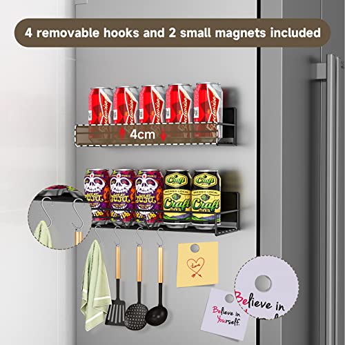 Nikolle 4 Pack Magnetic Spice Rack Organizer Spice Organizer for Refrigerator and Microwave Oven Magnetic Spice Shelf Black