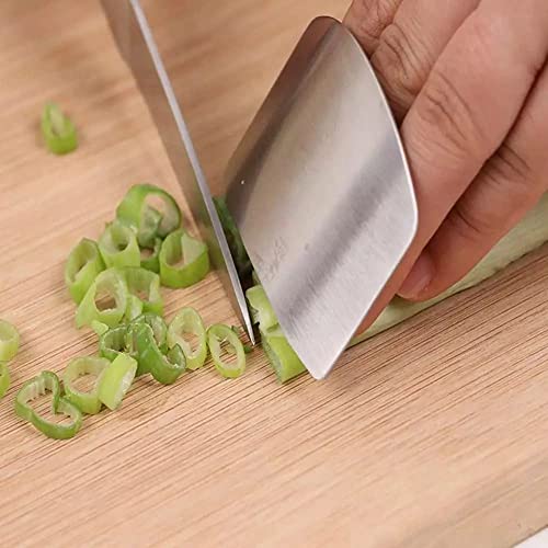 WAGA Kitchen Finger Protector, Finger Guards for Safe to Slice Vegetables Fruit, Stainless Steel Finger Hand Protector for Cutting Meat Chef Kitchen Tool Gadgets