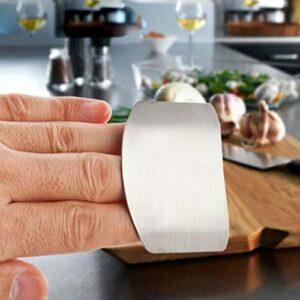 WAGA Kitchen Finger Protector, Finger Guards for Safe to Slice Vegetables Fruit, Stainless Steel Finger Hand Protector for Cutting Meat Chef Kitchen Tool Gadgets