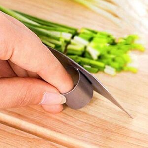 WAGA Kitchen Finger Protector, Finger Guards for Safe to Slice Vegetables Fruit, Stainless Steel Finger Hand Protector for Cutting Meat Chef Kitchen Tool Gadgets