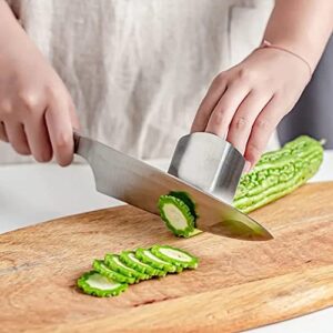 WAGA Kitchen Finger Protector, Finger Guards for Safe to Slice Vegetables Fruit, Stainless Steel Finger Hand Protector for Cutting Meat Chef Kitchen Tool Gadgets