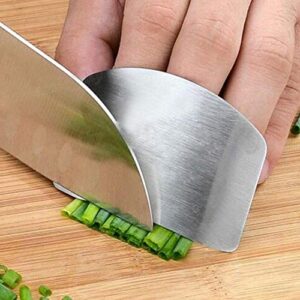 WAGA Kitchen Finger Protector, Finger Guards for Safe to Slice Vegetables Fruit, Stainless Steel Finger Hand Protector for Cutting Meat Chef Kitchen Tool Gadgets