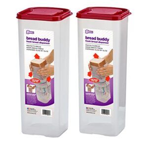 buddeez bread buddy 2 pack set w/red lids