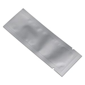 100 Pcs 1.37x3.3 inches Small Coffee Food Storage Heat Sealable 3.34mil Mylar Pure Foil Bag Vacuum Pouch for Sampling Packaging Aluminum Foil Package