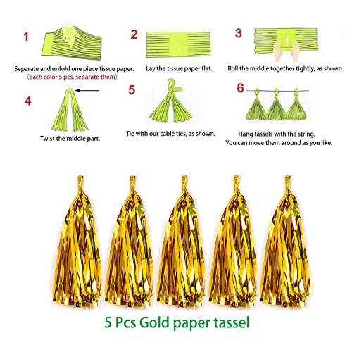 LFVIK Dinosaur Birthday Party Decorations&Balloons Arch Garland Kit(Gold,Green),Dinosaurs Balloons,HAPPY BIRTHDAY Balloons,Curtains,for Dino Themed Kid's Party,Shower,Celebration.