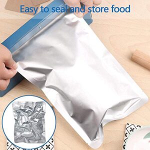 100 Pieces 2 Quart Mylar Bags 8 x 12 Inch, 5 Mil Mylar Bags for Food Storage Coffee Tea Beans Dry Food, Thick Sealable Mylar Bag 2 Quart